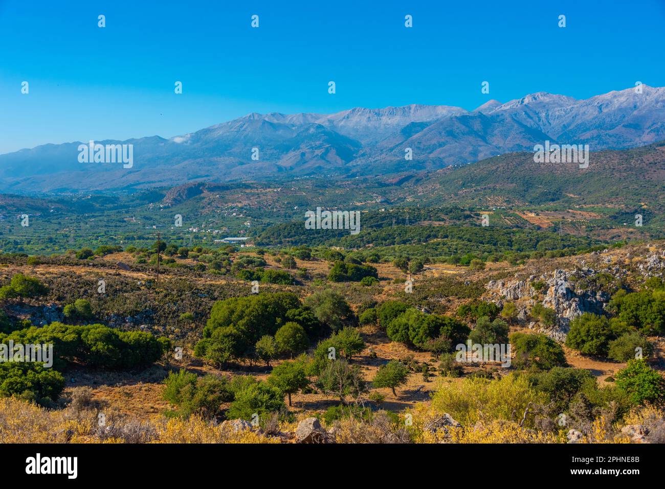 Hilly countryside of Greek island Crete Stock Photo - Alamy