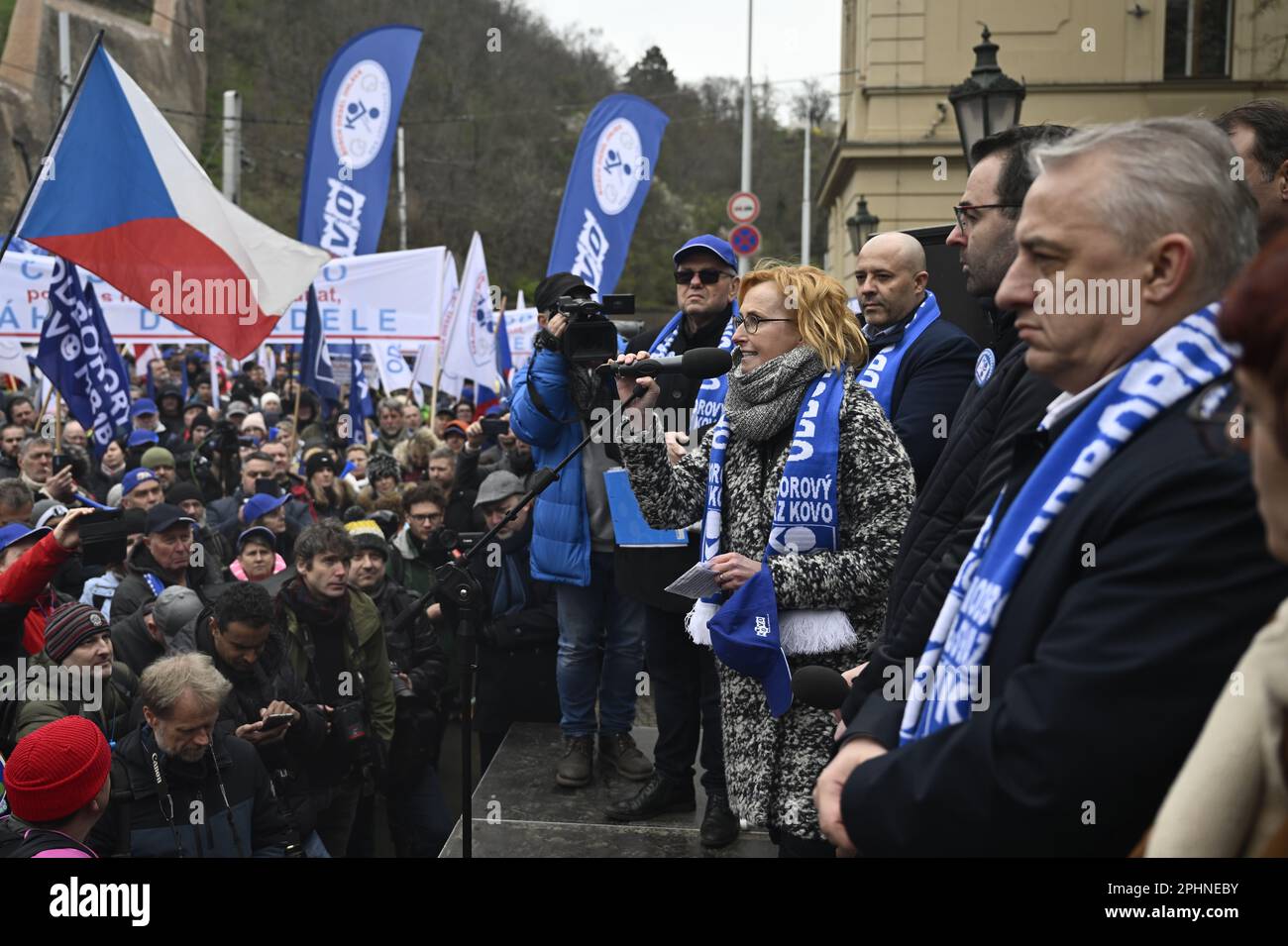 Prague, Czech Republic. 29th Mar, 2023. CMKOS umbrella trade union head ...