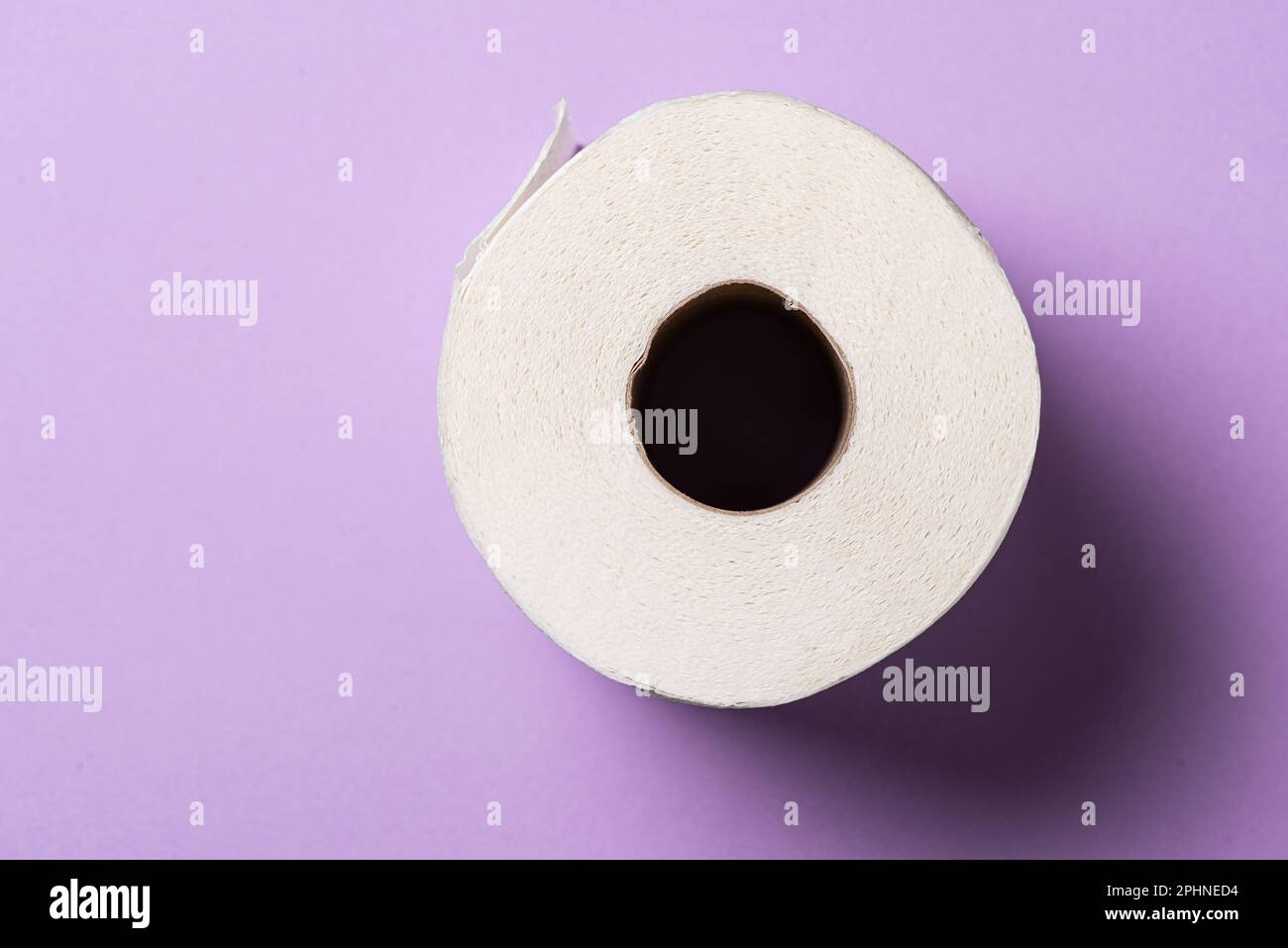 Detail of a roll of toilet paper Stock Photo - Alamy