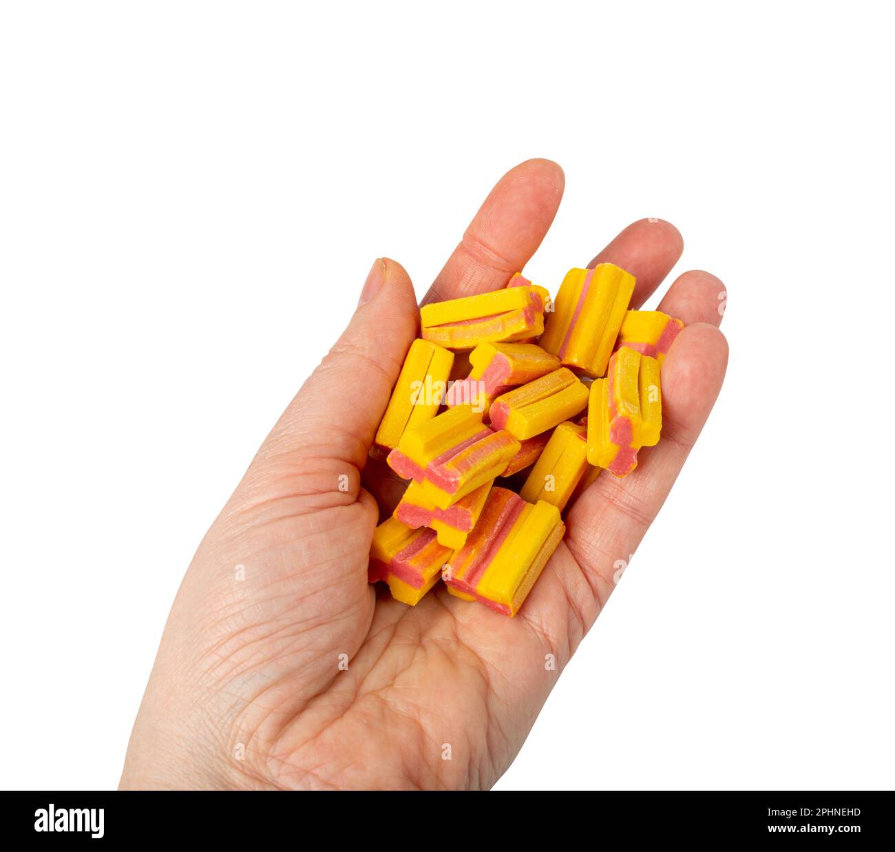 Chewing Gum Cubes Pile Isolated, Fruit Color Bubble Gum Set, Sweet Pink ...