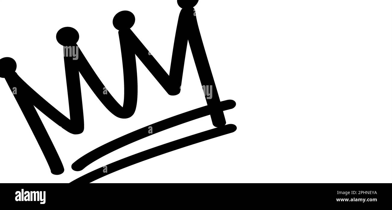 Cartoon sketch crown. Graffiti crown icon, Queen or king crowns. Royal ...