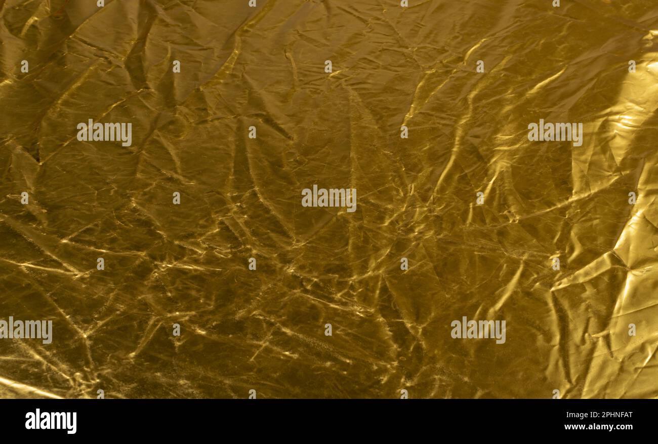 Crumpled Gold Fabric Texture Background, Wrinkled Bronze Pattern ...