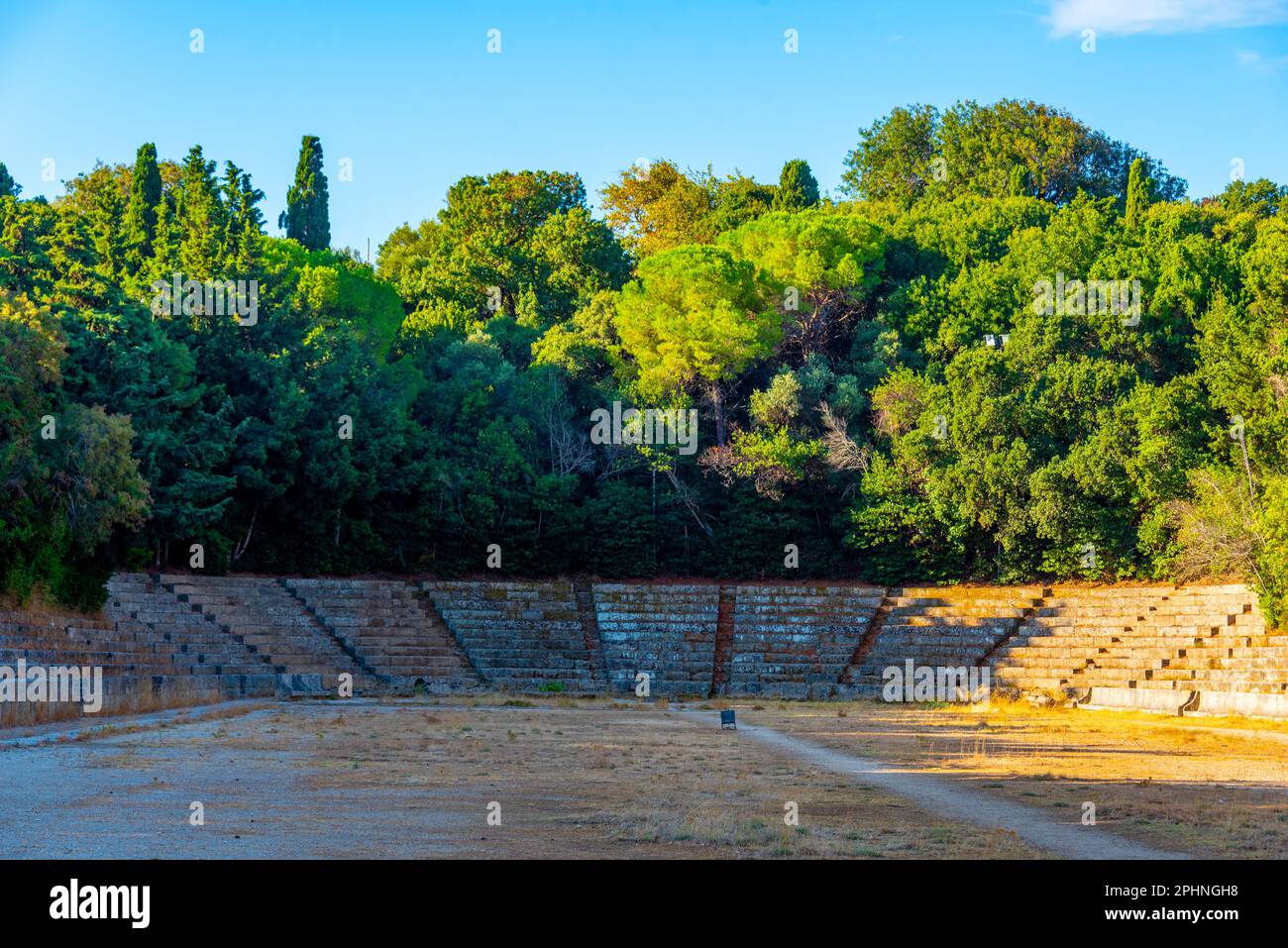 Ancient Olympic Stadium at Rhodes, Greece Stock Photo - Alamy