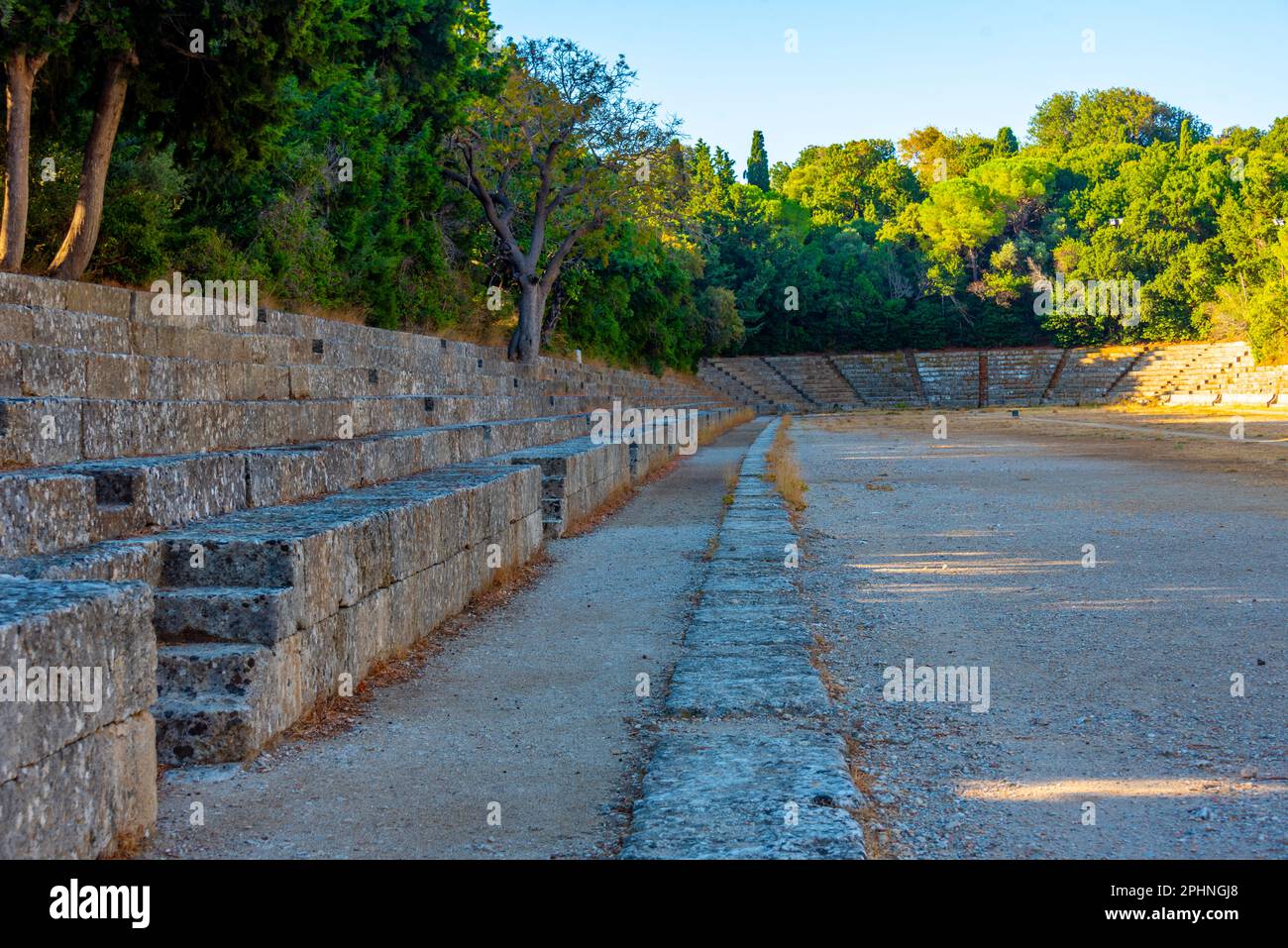 Ancient Olympic Stadium at Rhodes, Greece Stock Photo - Alamy