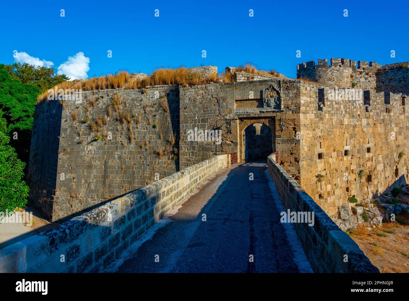 View of the Saint Athanasios gate of Rhodes in Greece Stock Photo - Alamy