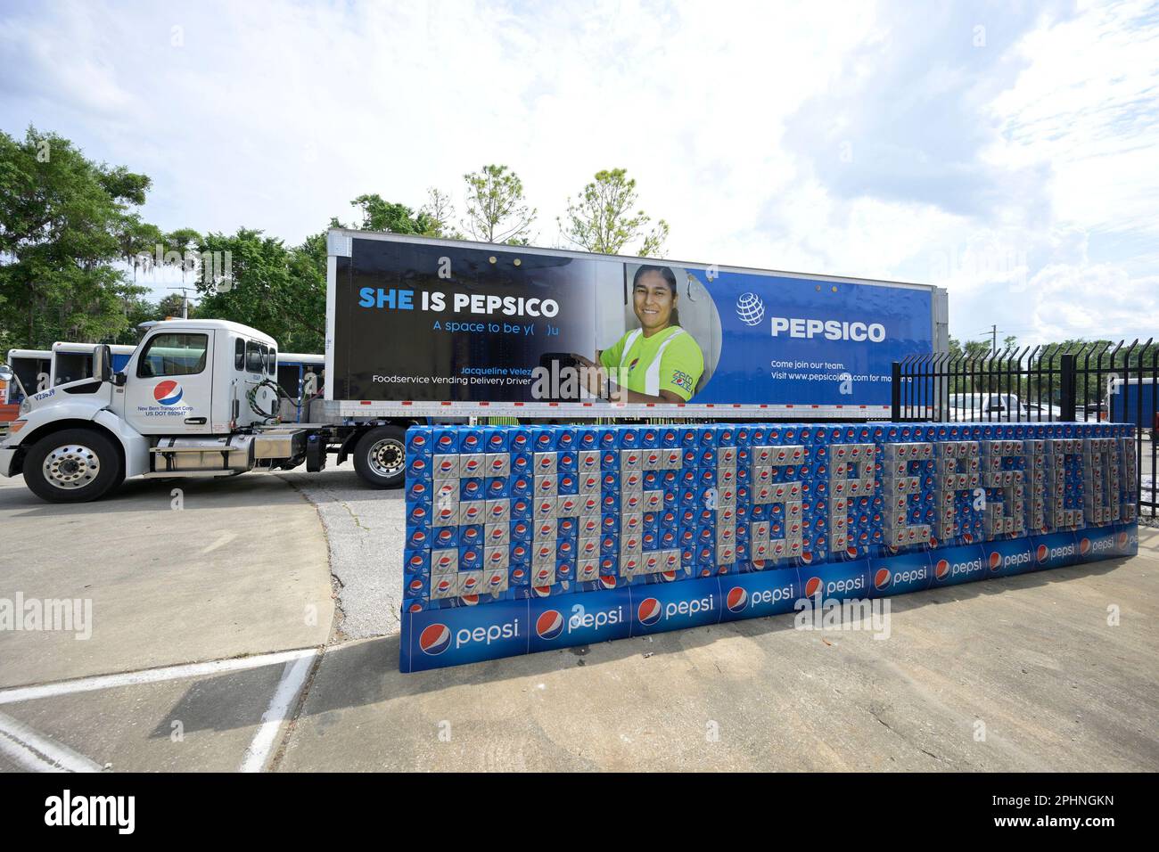 IMAGE DISTRIBUTED FOR PEPSICO - A PepsiCo truck featuring the image of ...