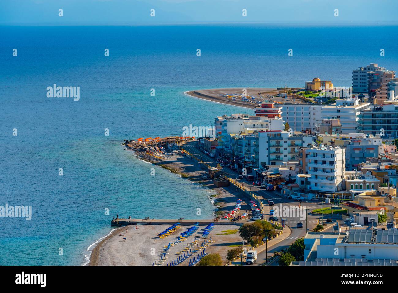 Aerial view of Elli beach at Rhodes town in Greece Stock Photo - Alamy