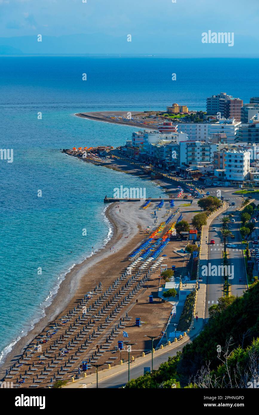 Aerial view of Elli beach at Rhodes town in Greece Stock Photo - Alamy