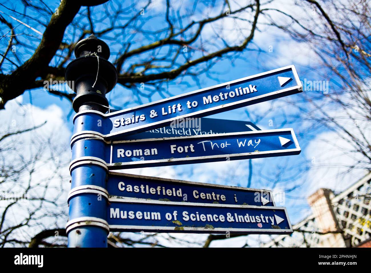 Direction Signs, Castlefield, Manchester, Lancashire, England Stock ...
