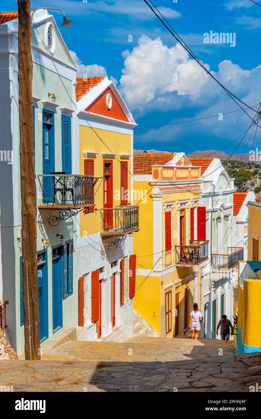 Streets symi greece hi-res stock photography and images - Alamy