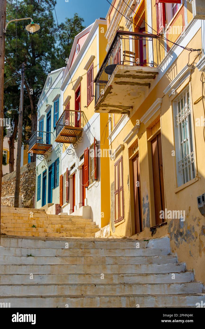 Streets symi greece hi-res stock photography and images - Alamy