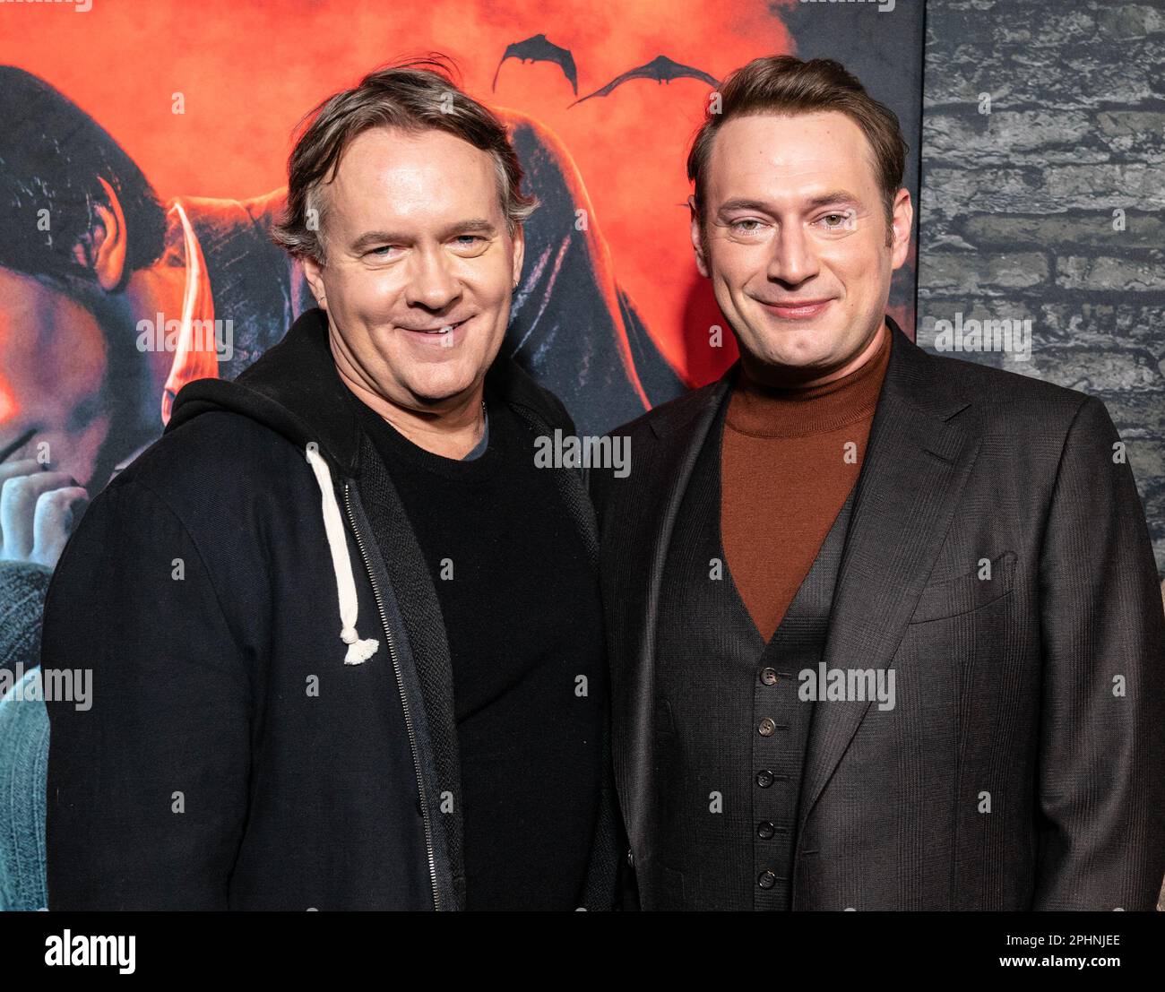 New York, United States. 28th Mar, 2023. Chris McKay and Brandon Scott ...