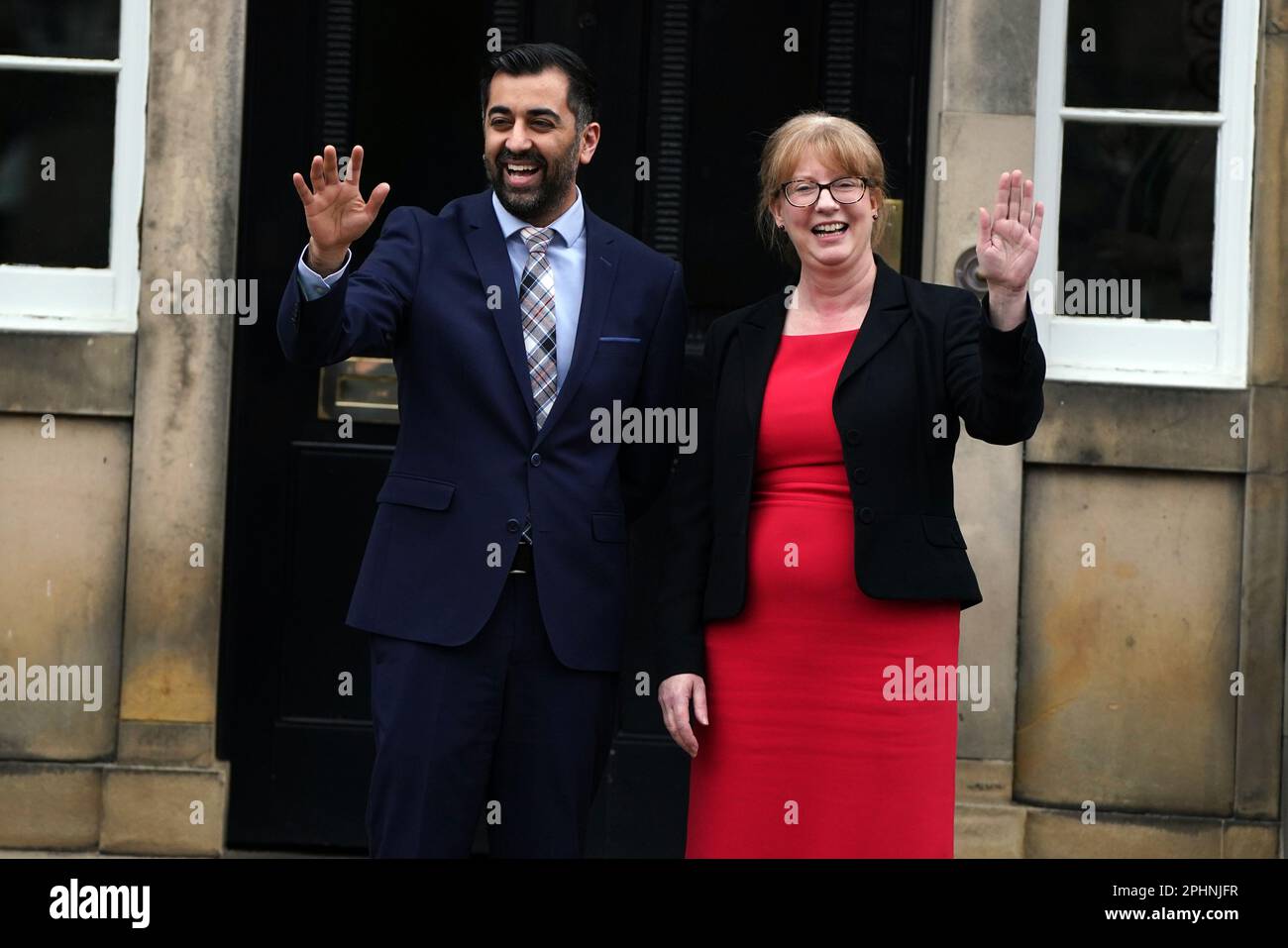 Newly elected First Minister of Scotland Humza Yousaf and deputy First ...