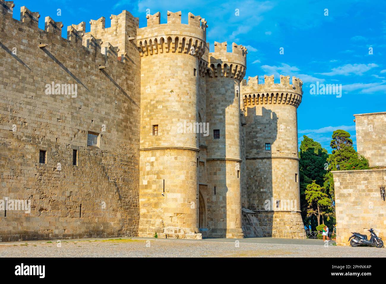 View of Palace of the Grand Master of the Knights of Rhodes in Greece ...