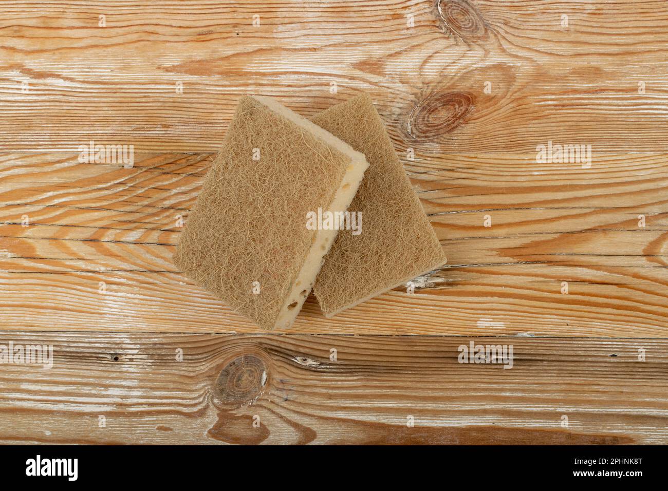 Natural Sponge on Wood Table, Eco Brown Sponges, Eco Friendly Hygiene ...