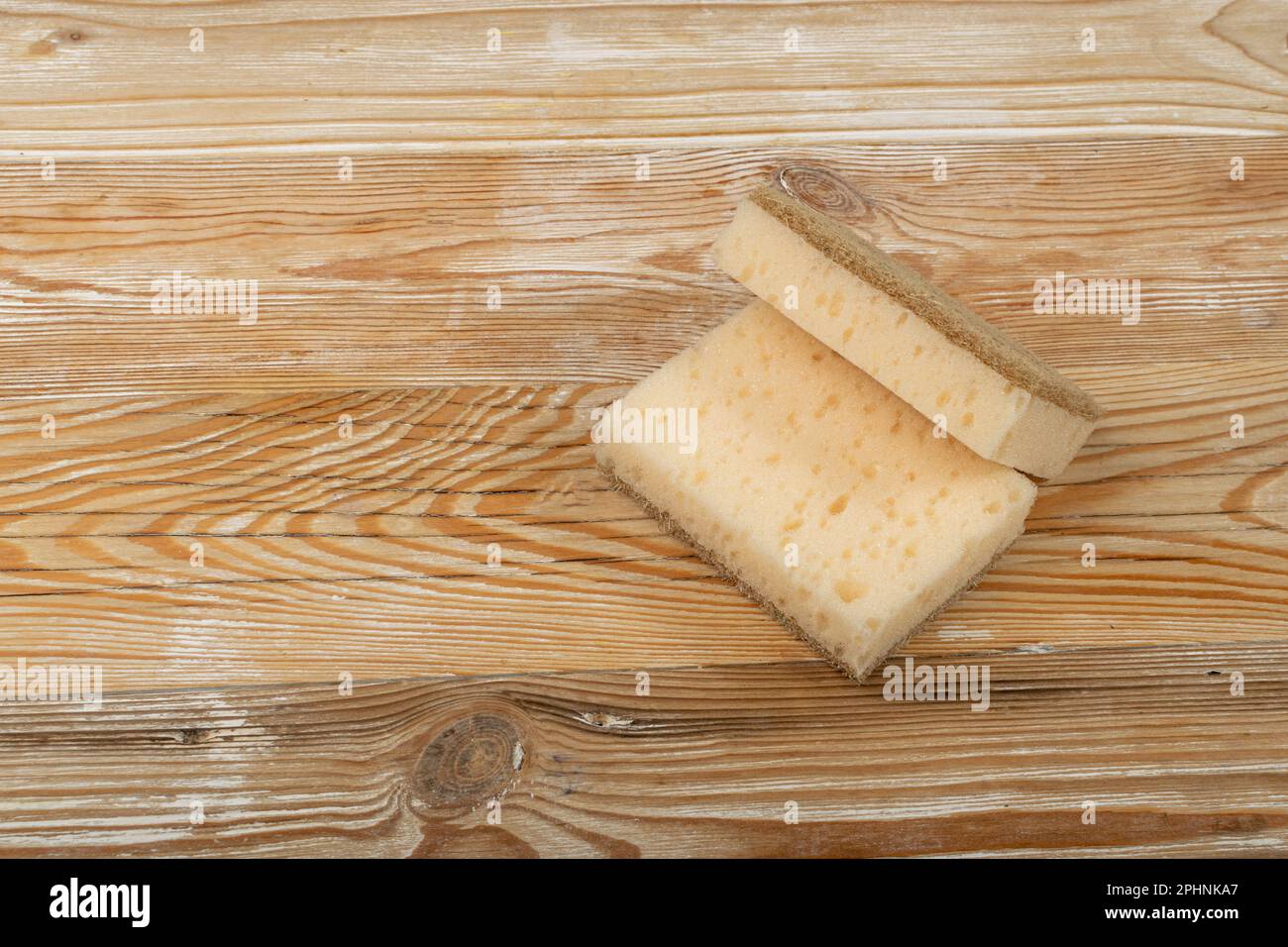 Natural Sponge on Wood Table, Eco Brown Sponges, Eco Friendly Hygiene ...