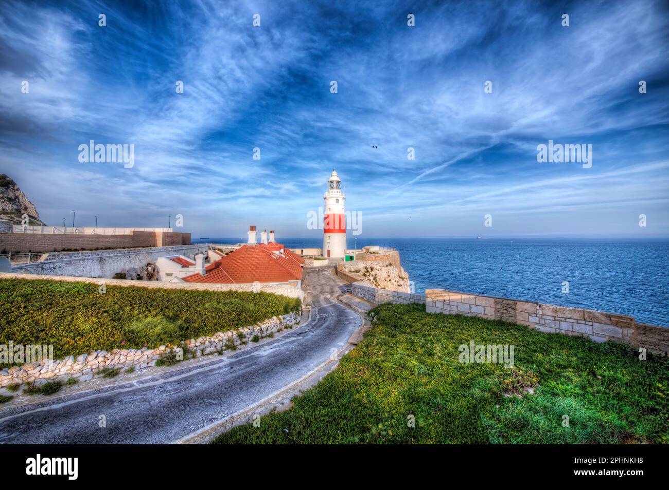 The Lighthouse at Europa Point in Gibraltar Stock Photo - Alamy