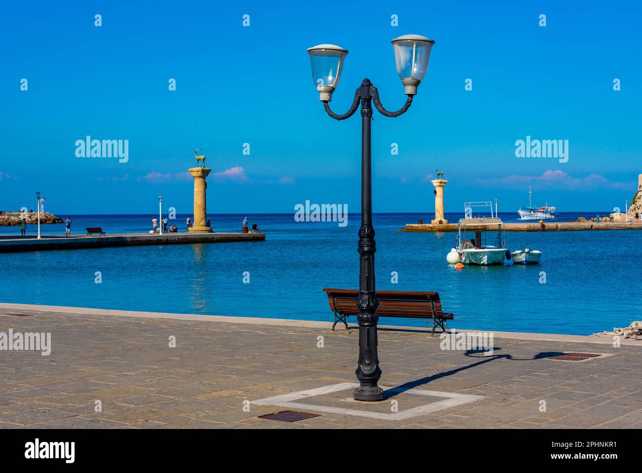 Site of former ancient lighthouse at Rhodes, Greece Stock Photo - Alamy