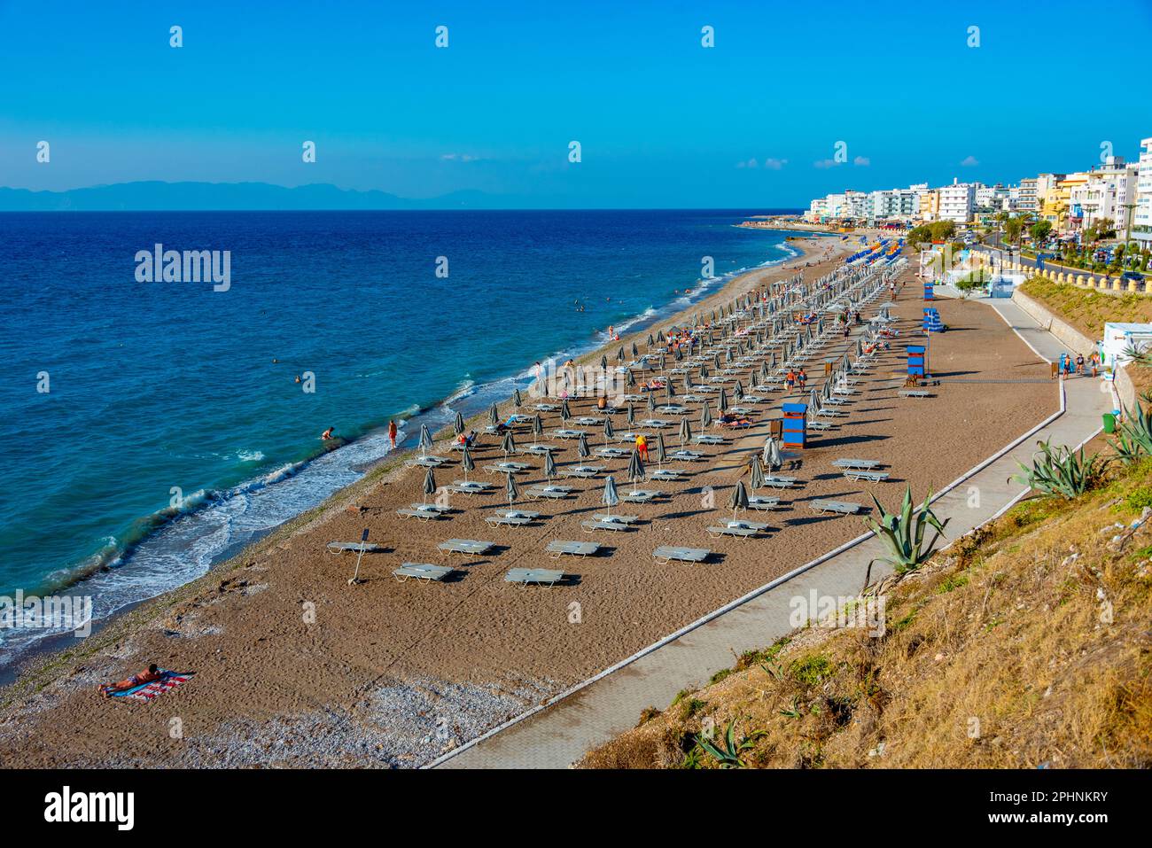 Aerial view of Elli beach at Rhodes town in Greece Stock Photo - Alamy