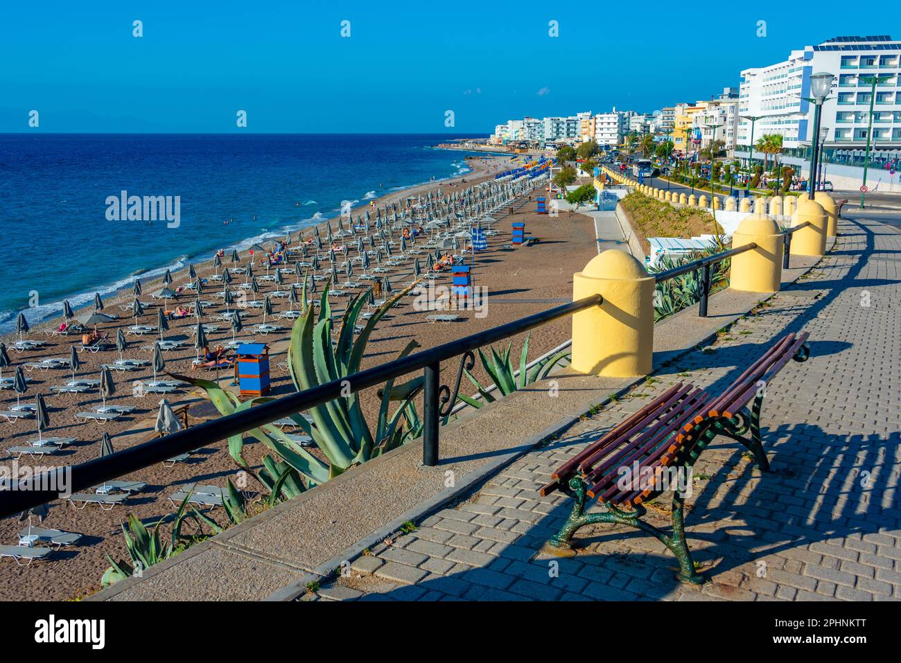 Aerial view of Elli beach at Rhodes town in Greece Stock Photo - Alamy