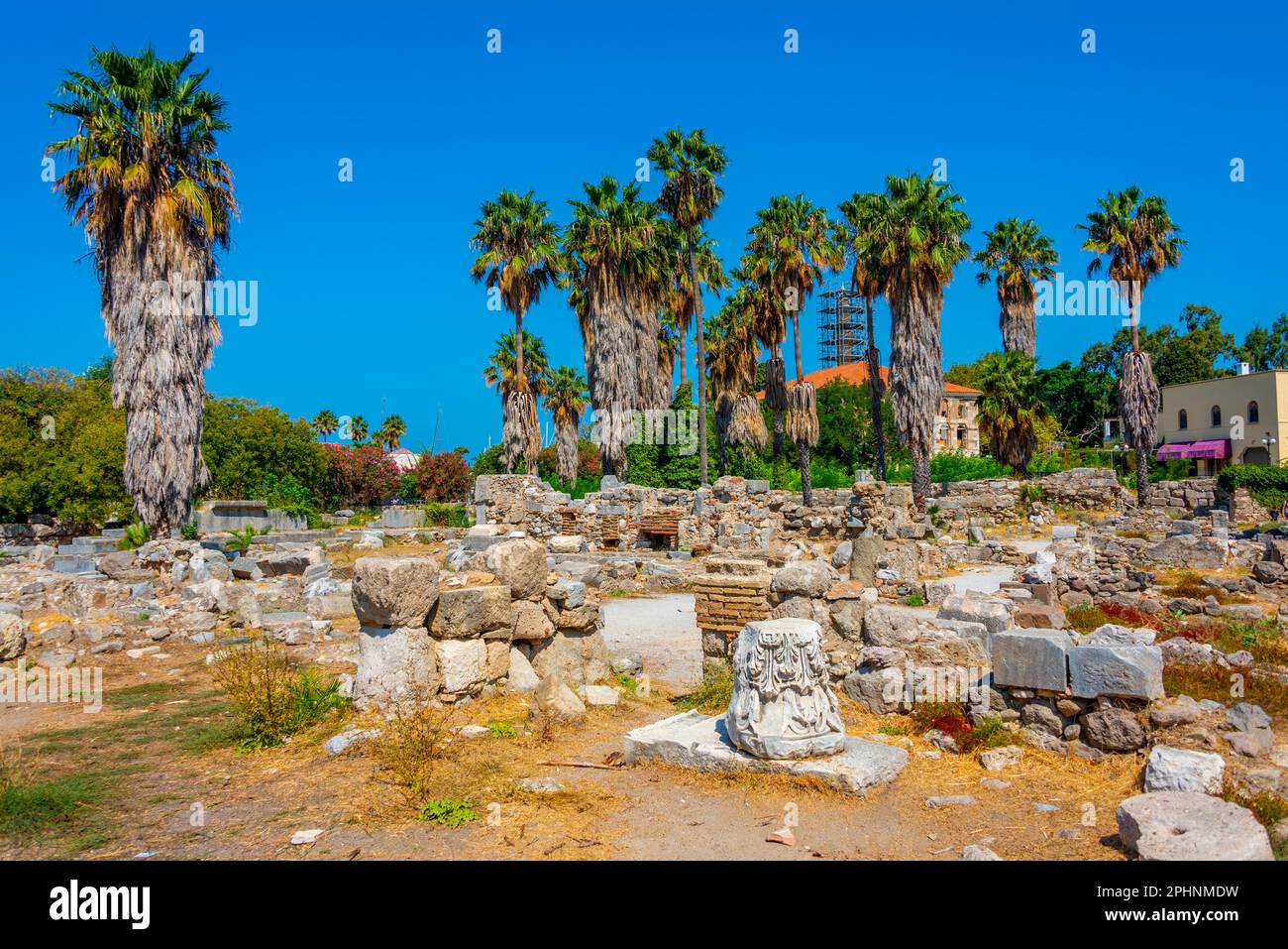Ancient agora at Greek island Kos Stock Photo - Alamy