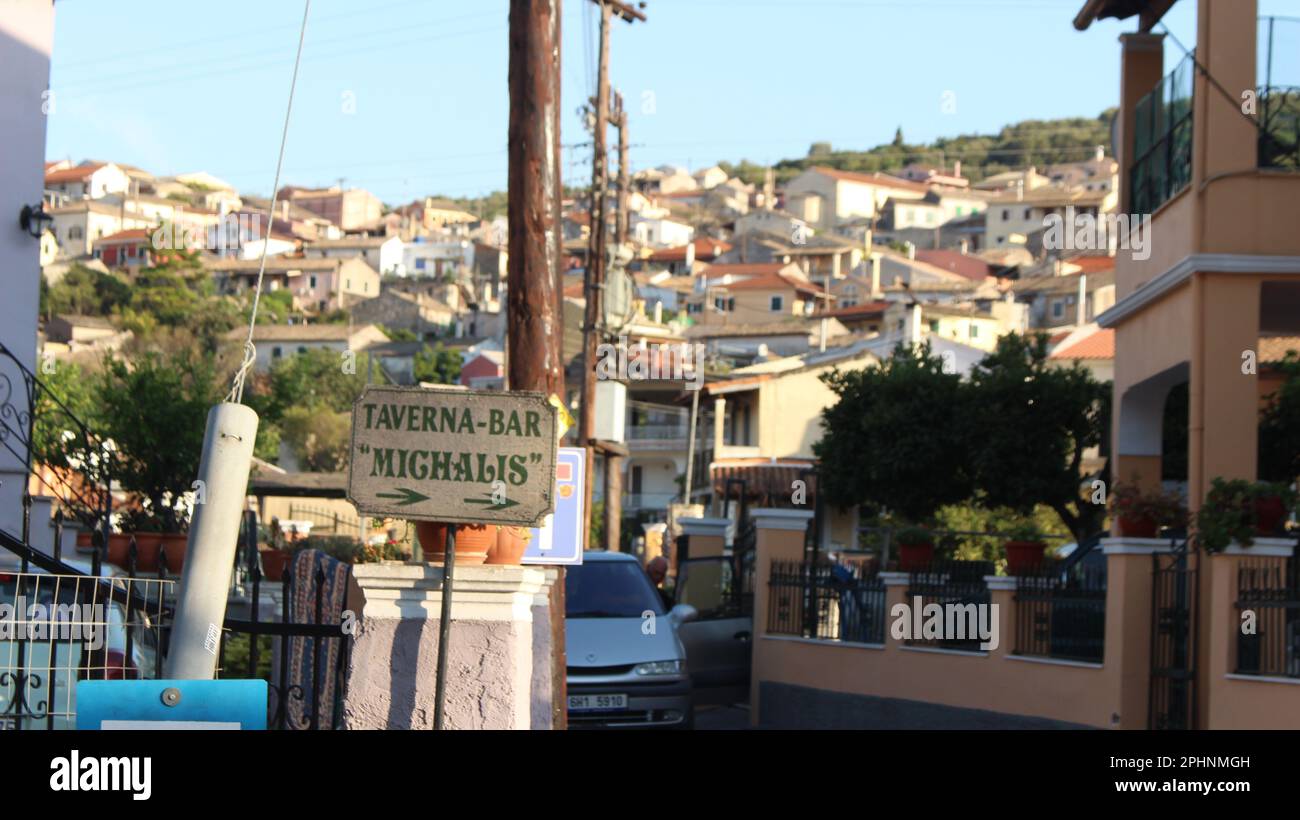 Greece, Corfu Mountain and Sea Life Stock Photo - Alamy
