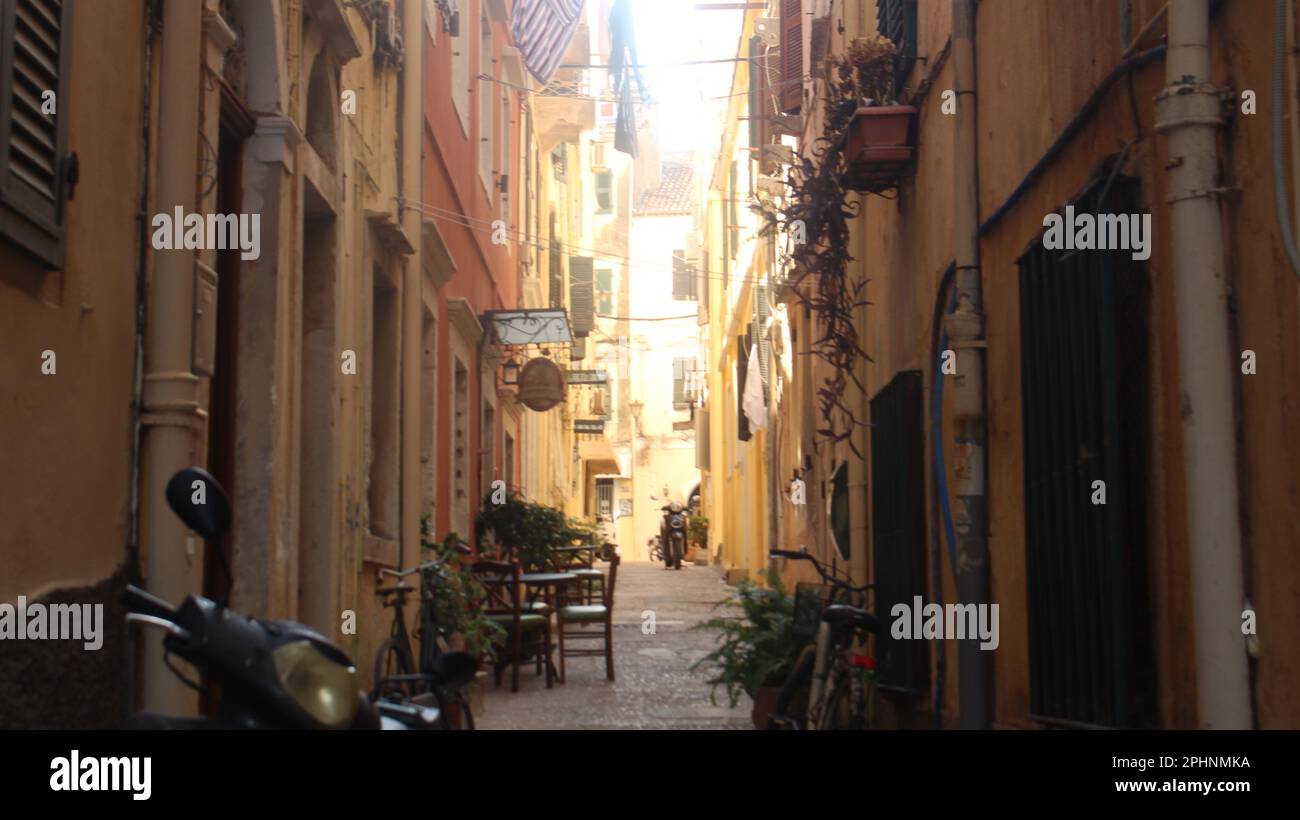 Greece, Corfu Mountain and Sea Life Stock Photo - Alamy