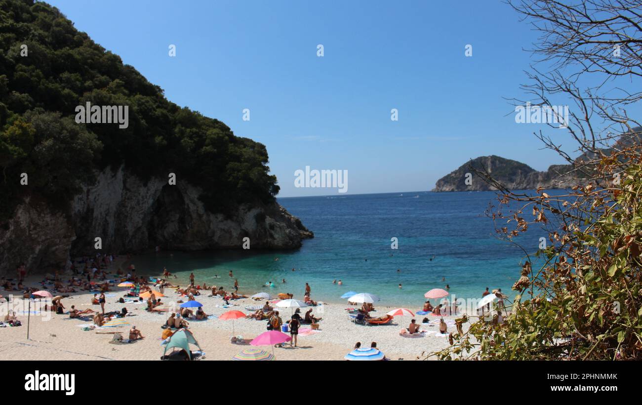 Greece, Corfu Mountain and Sea Life Stock Photo - Alamy