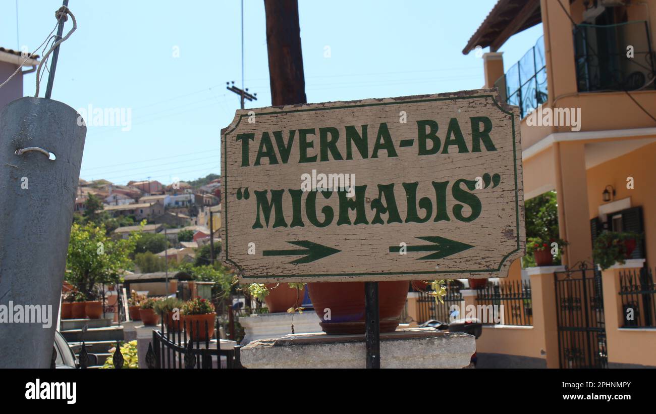 Greece, Corfu Mountain and Sea Life Stock Photo - Alamy