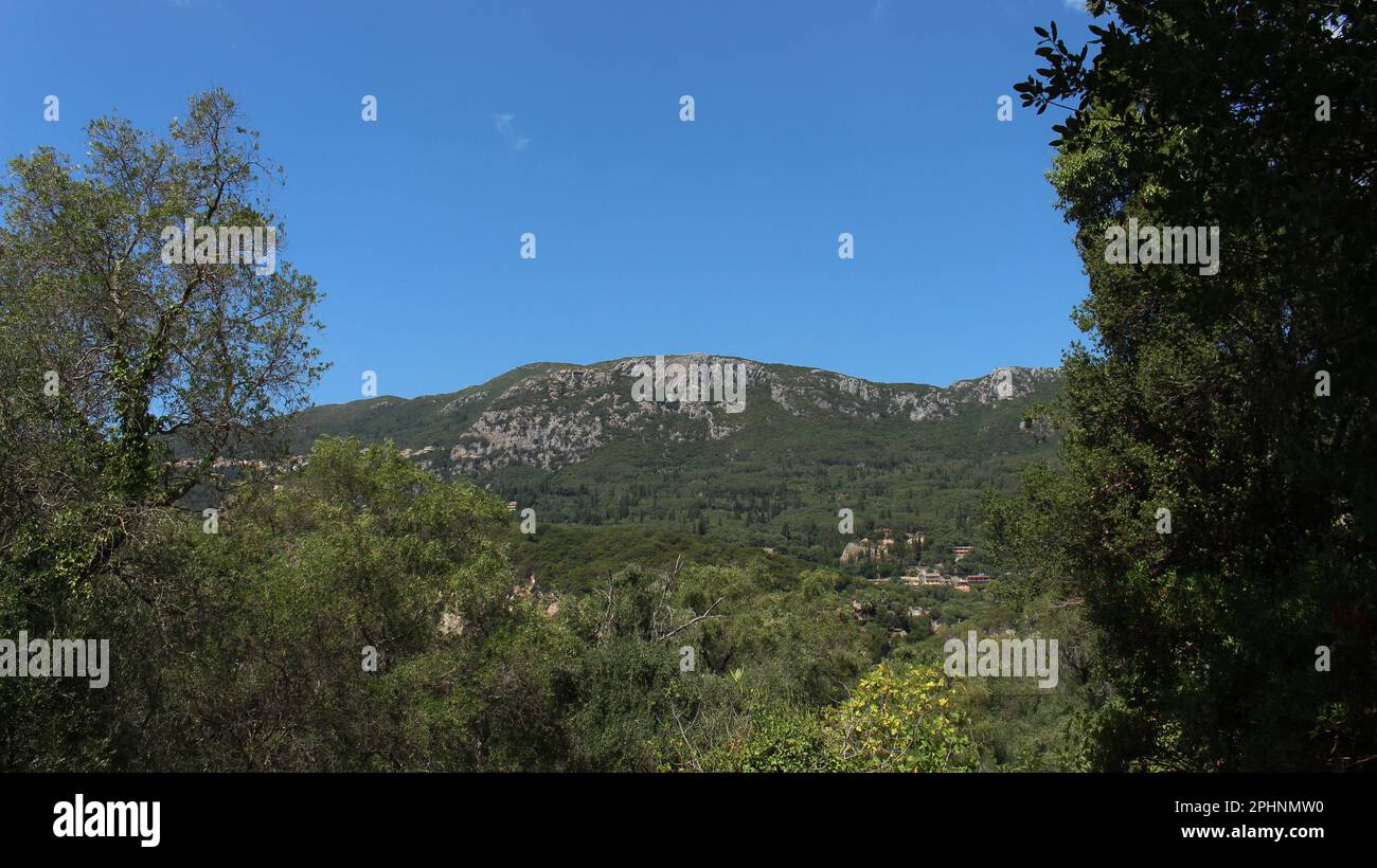 Greece, Corfu Mountain and Sea Life Stock Photo - Alamy