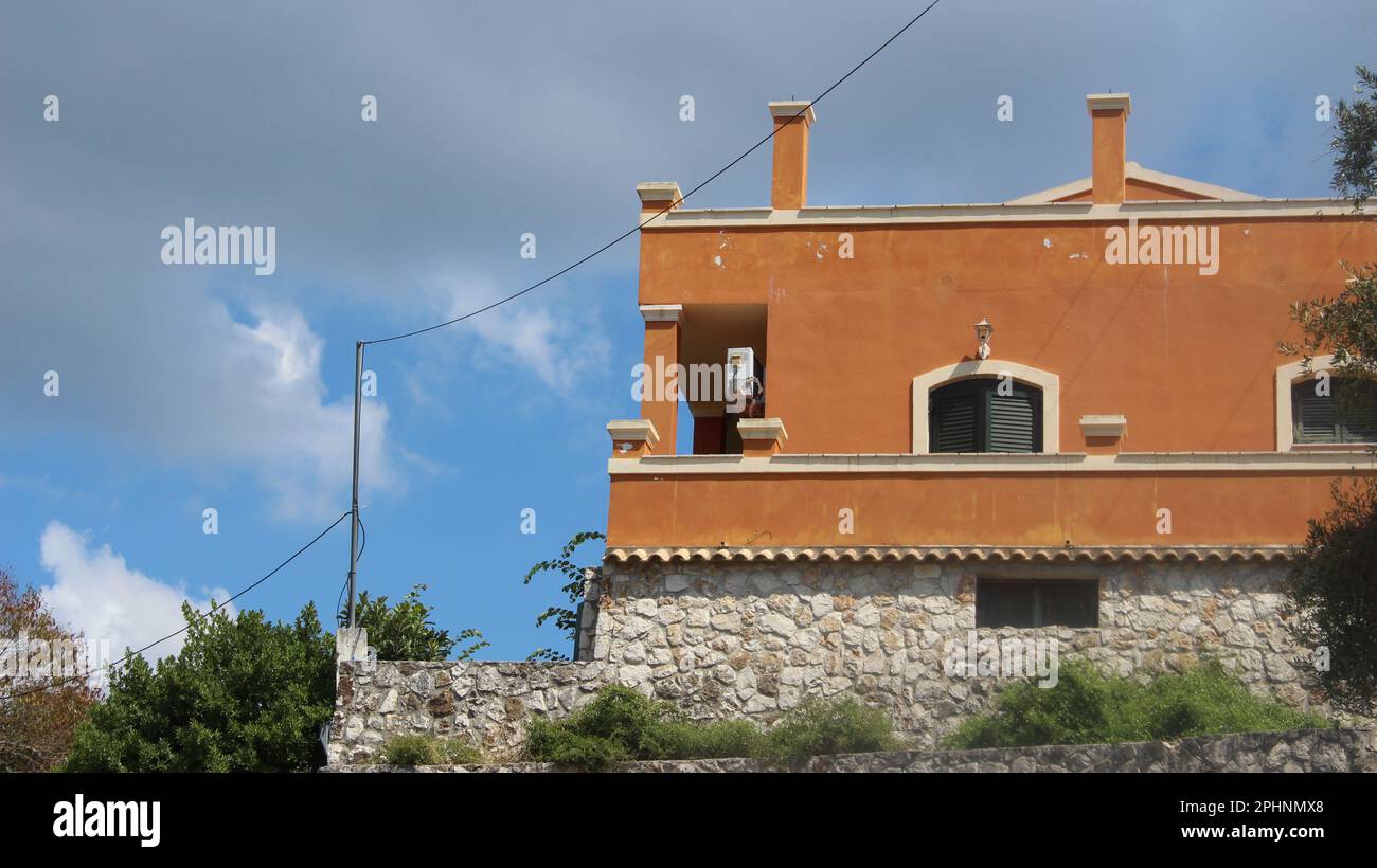 Greece, Corfu Mountain and Sea Life Stock Photo - Alamy