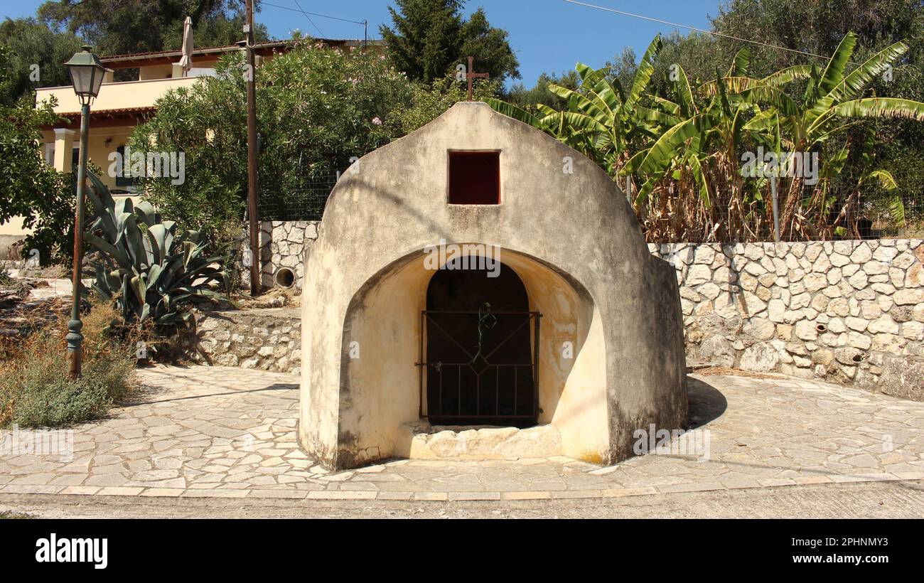 Greece, Corfu Mountain and Sea Life Stock Photo - Alamy