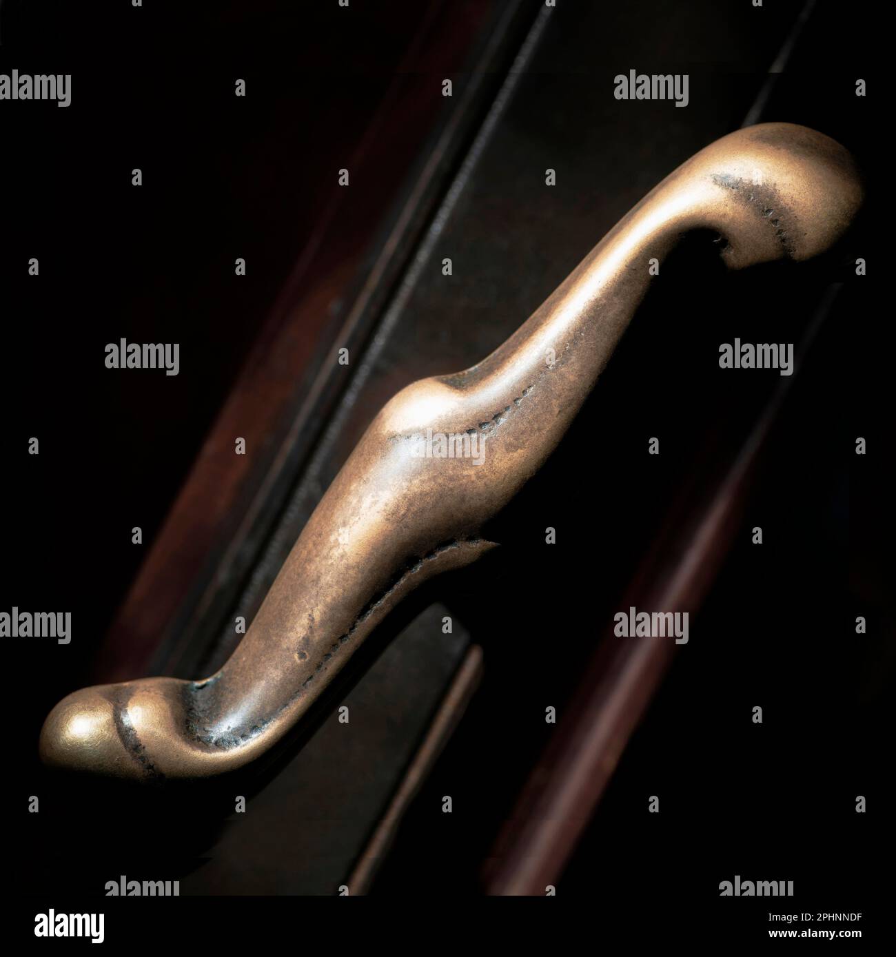 Antique brass handle of old windows in Tuscany, Italy Stock Photo - Alamy