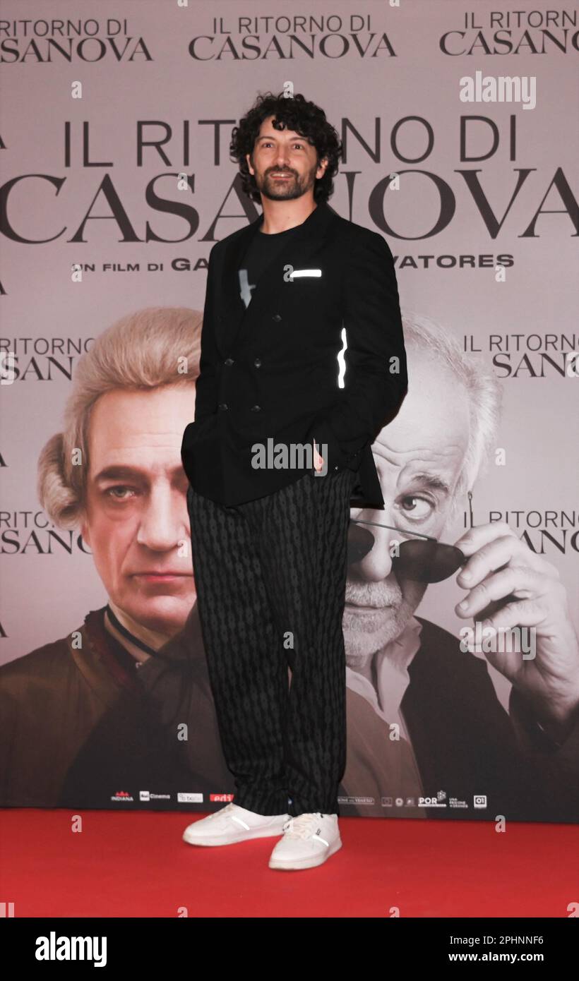 Milan, . 28th Mar, 2023. Milano, Italy The return of CASANOVA film ...