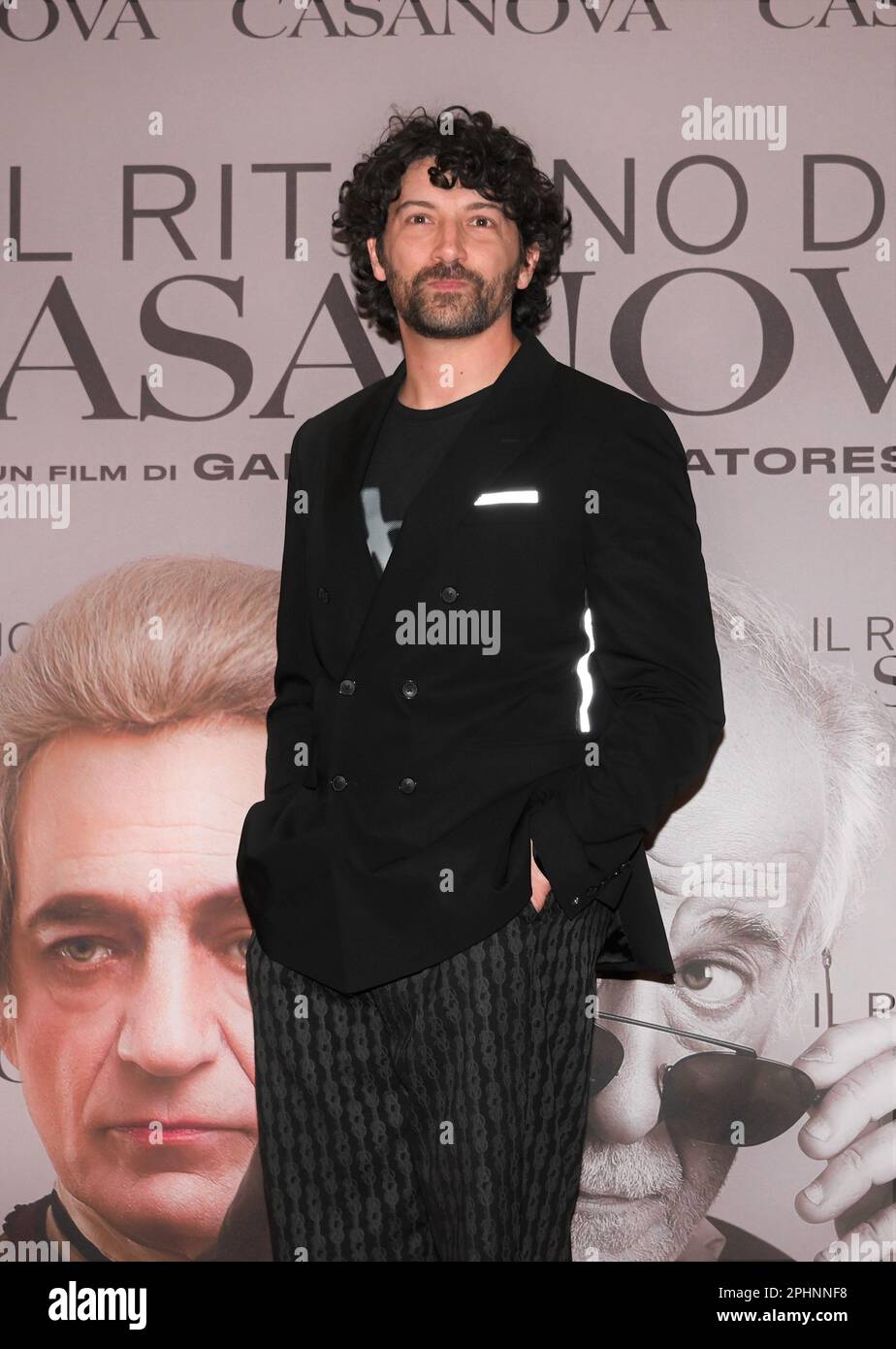 Milan, . 28th Mar, 2023. Milano, Italy The return of CASANOVA film ...