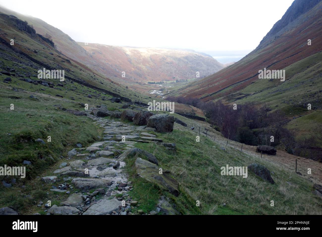 The Path to Stockley Packhorse Bridge in Seathwaite from the Route to ...