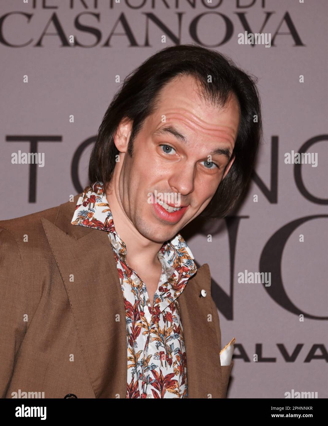 Milan, . 28th Mar, 2023. Milano, Italy The return of CASANOVA film ...