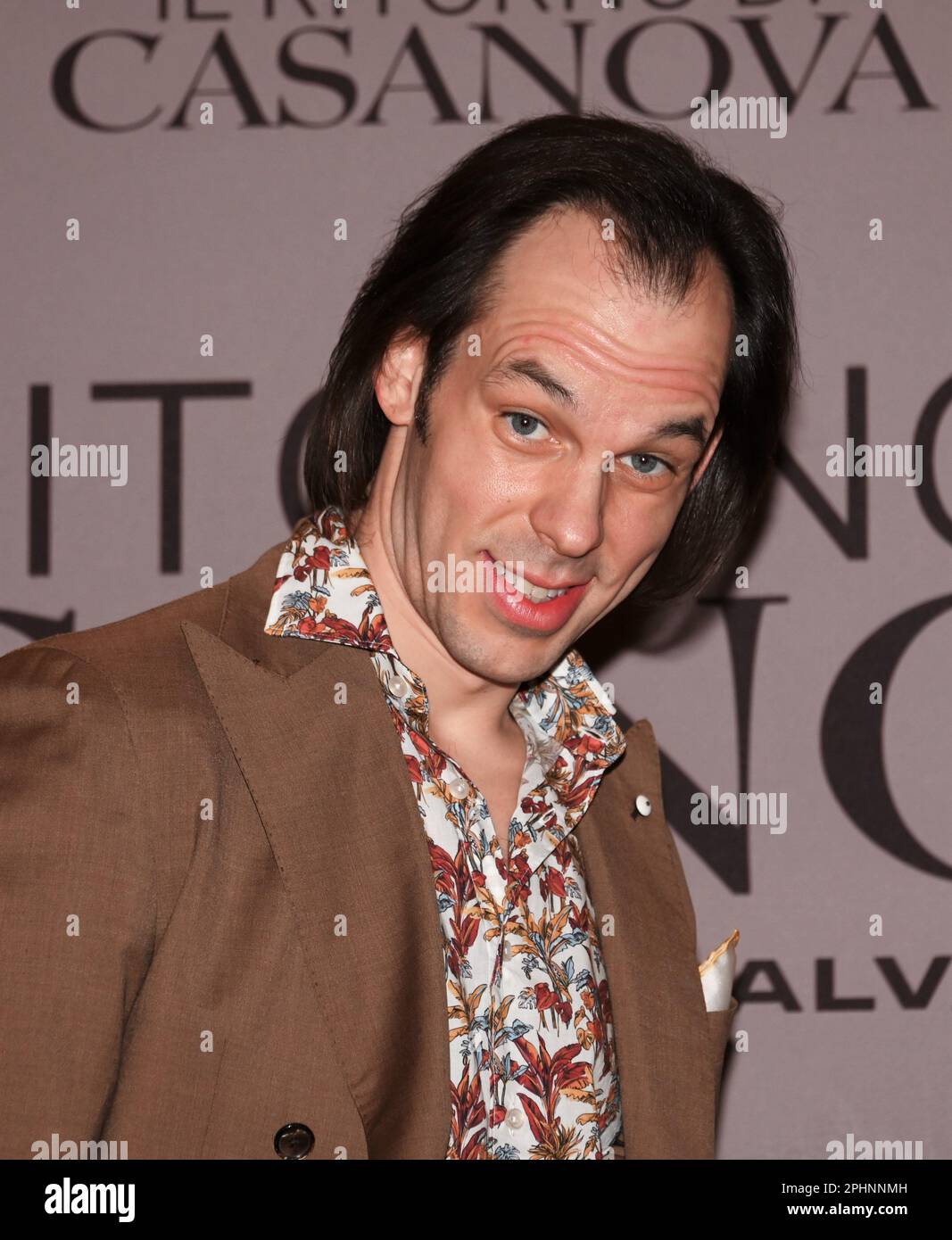 Milan, . 28th Mar, 2023. Milano, Italy The return of CASANOVA film ...