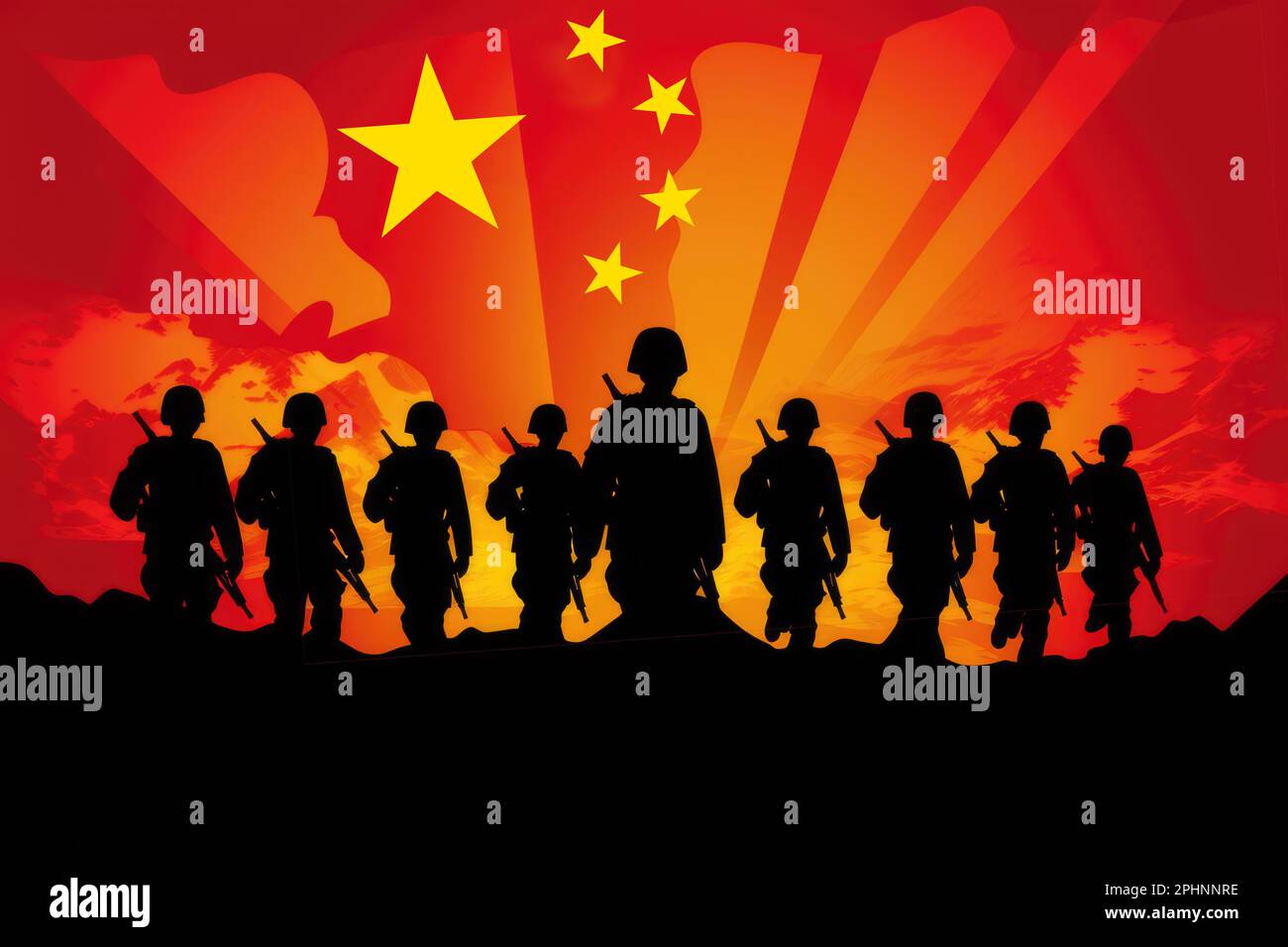 China army parade flag hi-res stock photography and images - Alamy
