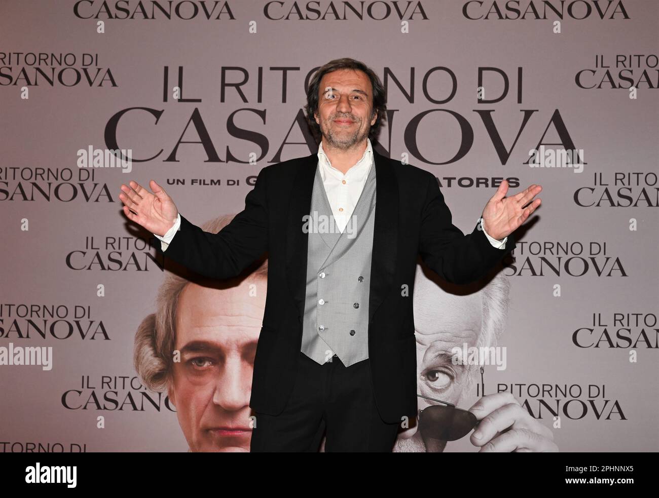 Milan, . 28th Mar, 2023. Milano, Italy The return of CASANOVA film ...