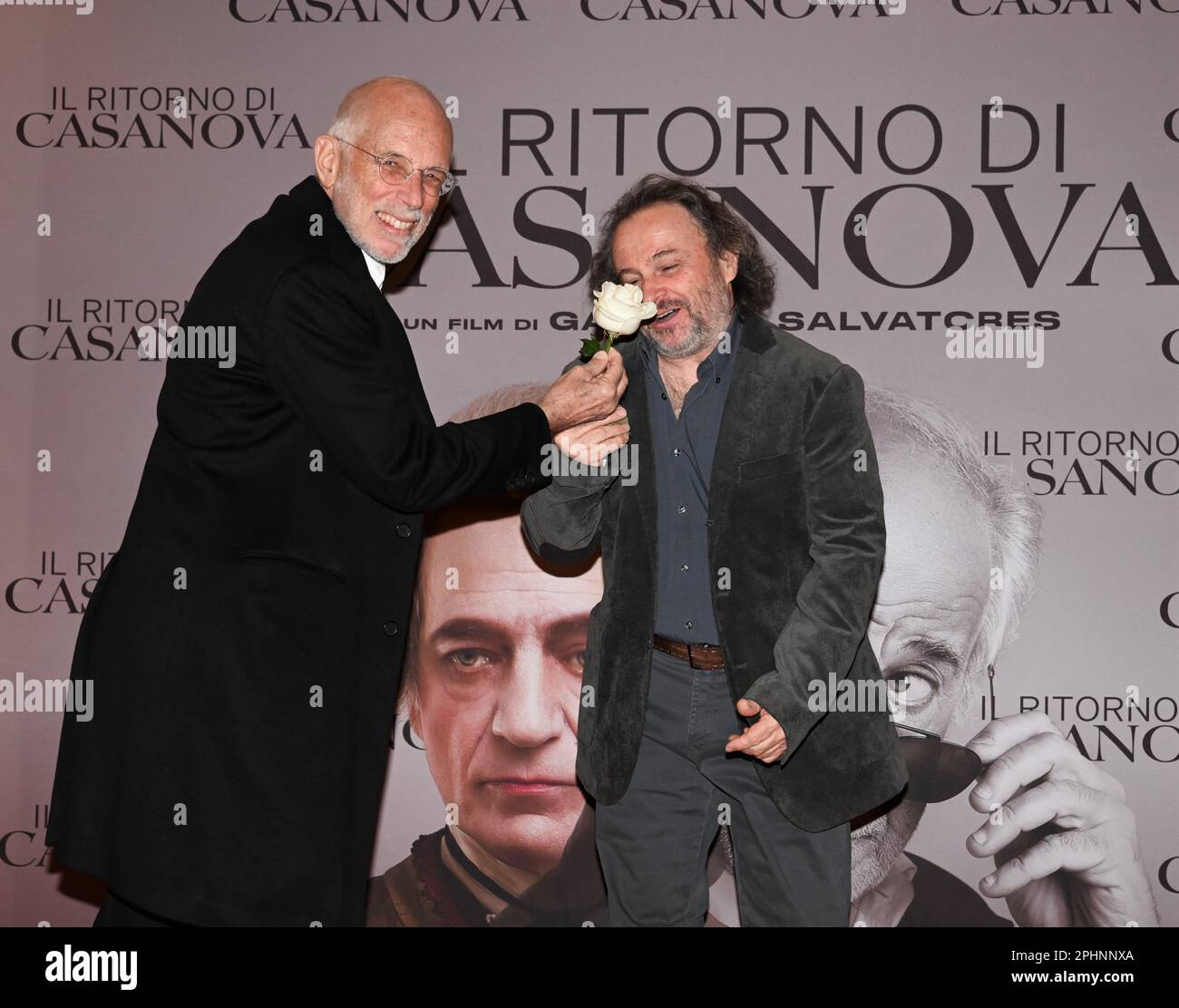 Milan, . 28th Mar, 2023. Milano, Italy The return of CASANOVA film ...