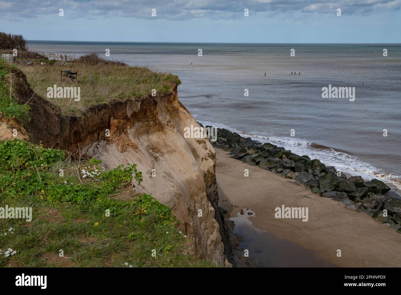 Coastal Erosion Happisburgh Norfolk England March 2023 Happisburgh ...