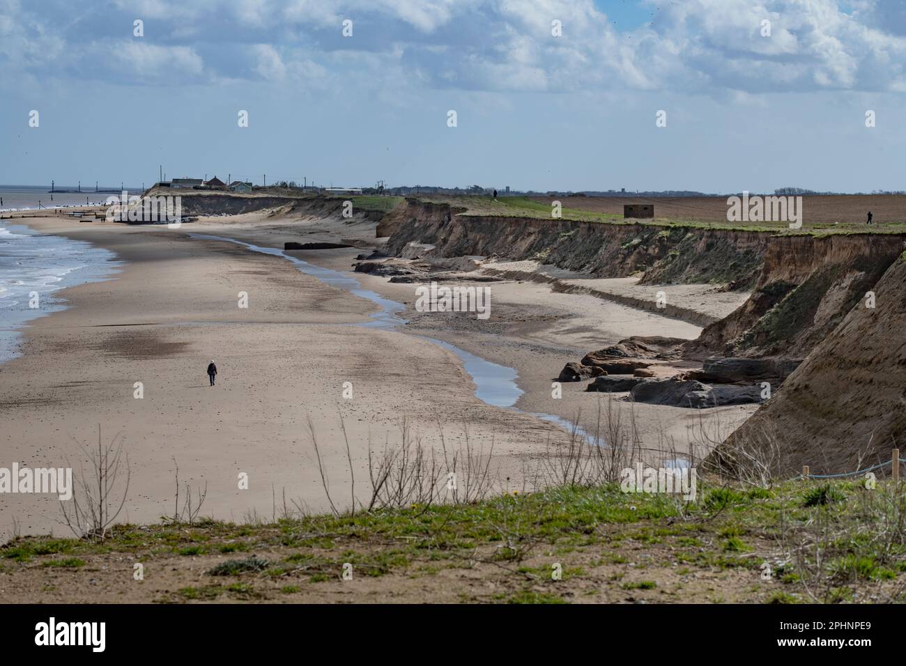 Coastal Erosion Happisburgh Norfolk England March 2023 Happisburgh ...