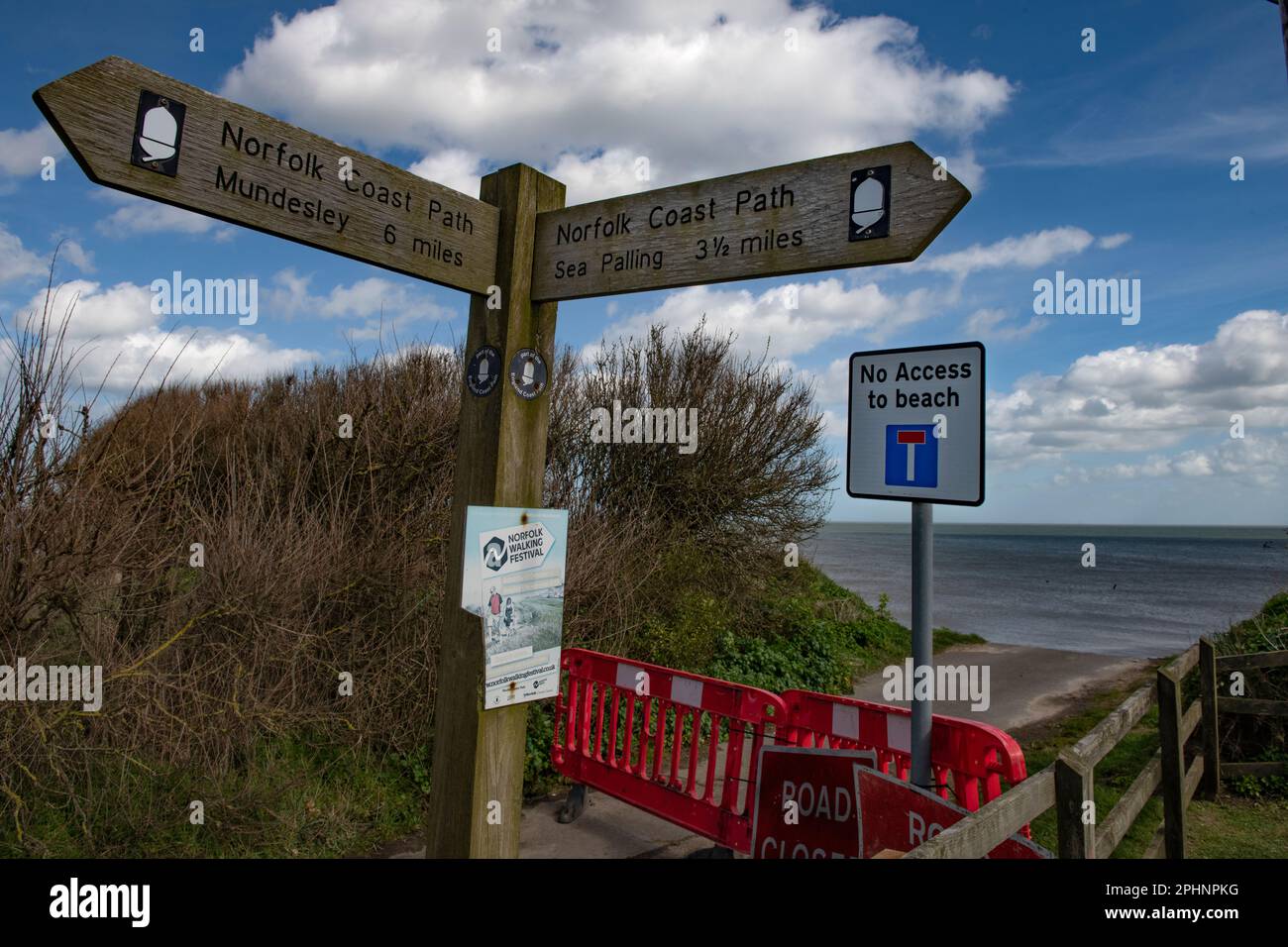 Coastal Erosion Happisburgh Norfolk England March 2023 Happisburgh ...