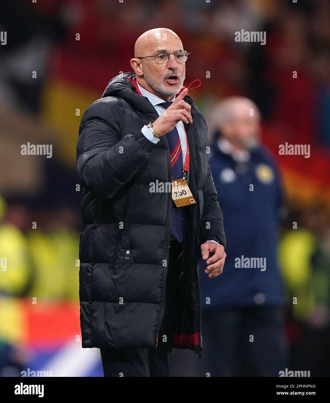 Spain manager Luis de la Fuente during the UEFA Euro 2024 qualifying ...