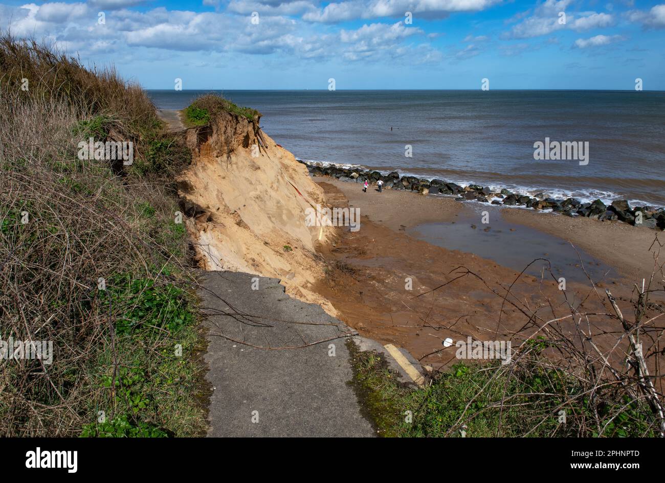 Coastal Erosion Happisburgh Norfolk England March 2023 Happisburgh ...