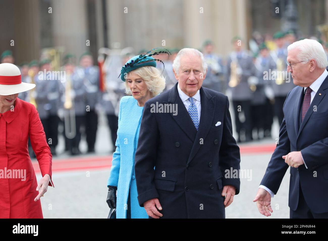 Berlin, Germany,29th Mar 2023, Elke Büdenbender, Queen Camilla, King ...