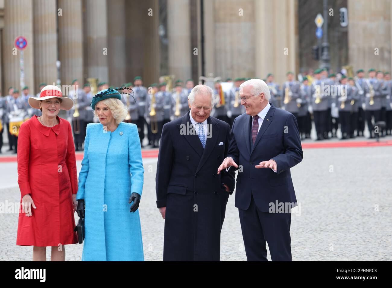Berlin, Germany,29th Mar 2023, Elke Büdenbender, Queen Camilla, King ...