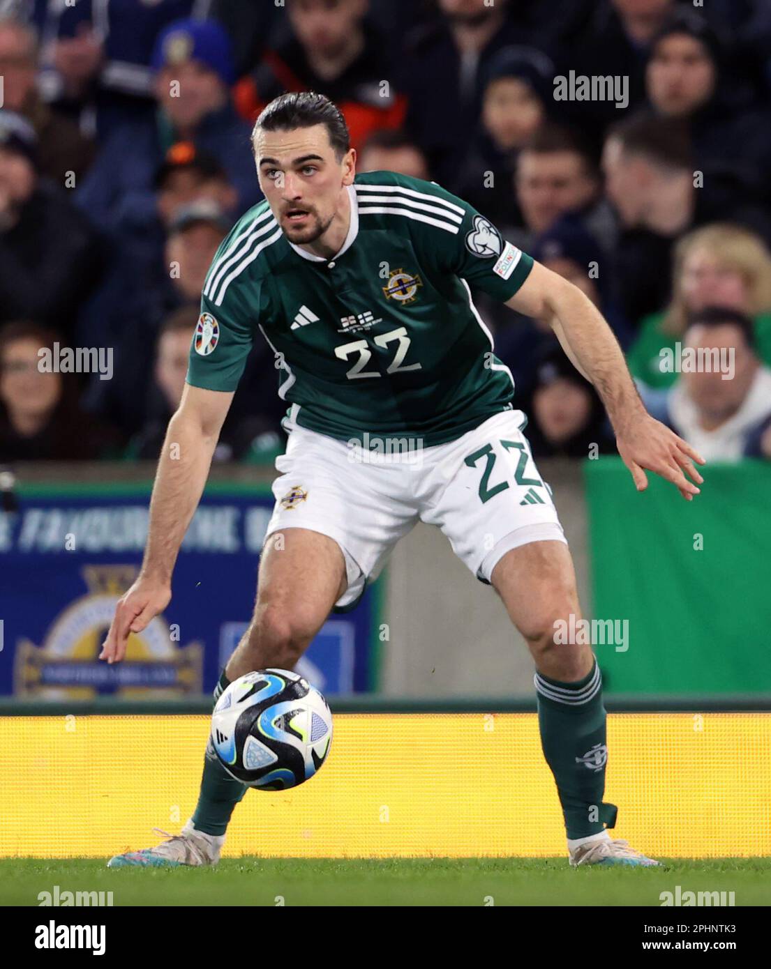 Northern Ireland's Ciaron Brown during the UEFA Euro 2024 Group H ...