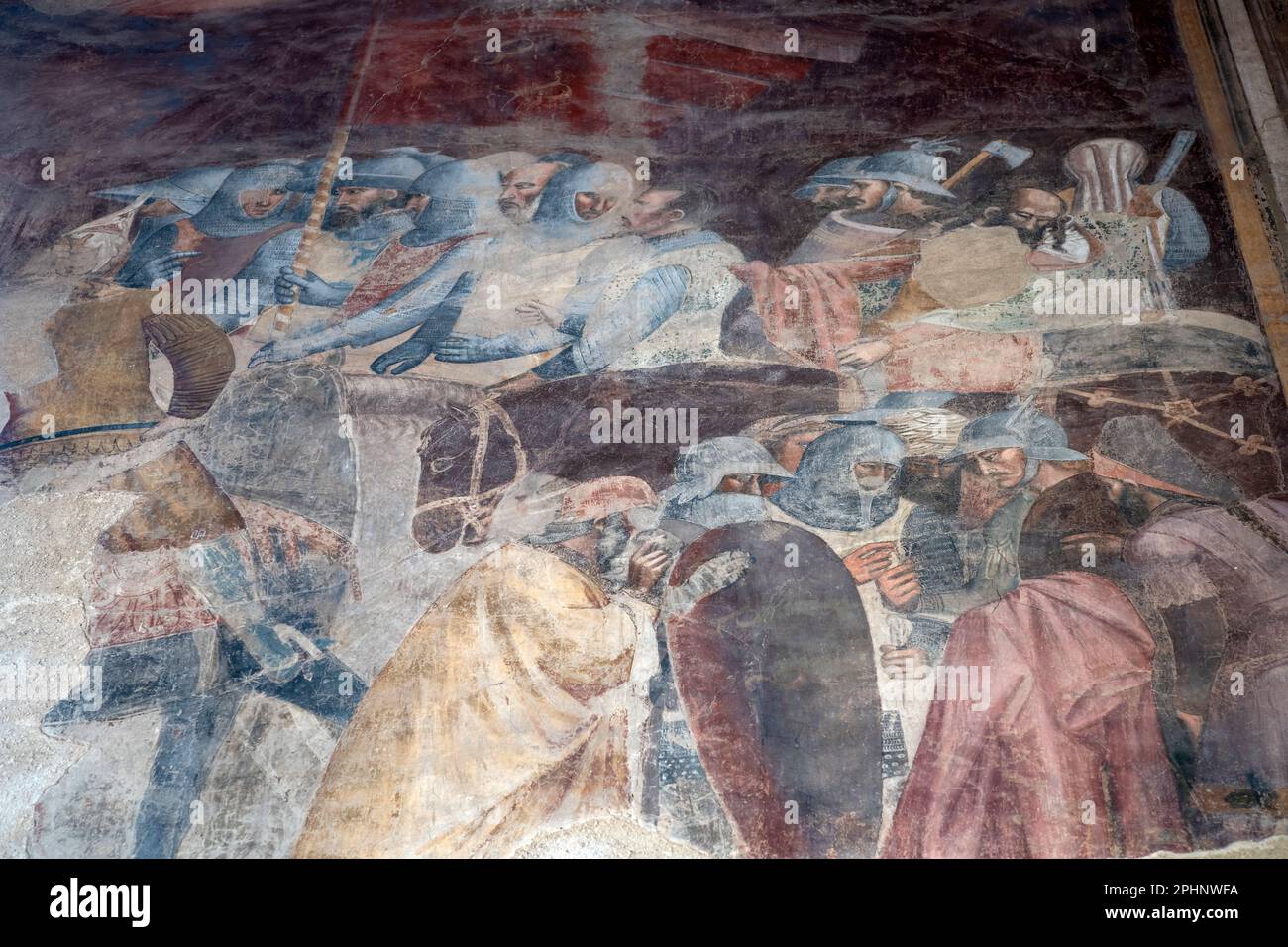 Fresco by Andrea Orcagna depicting the Crucifixion and the Last Supper ...